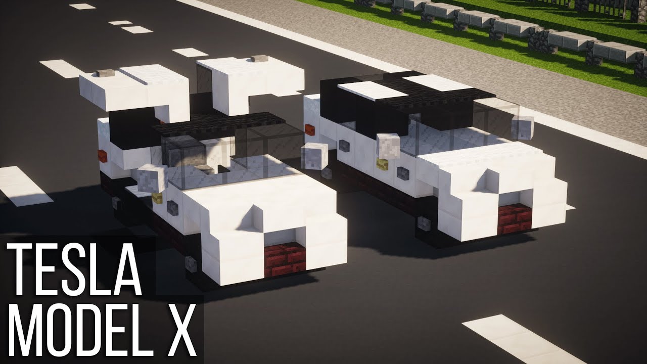 Minecraft Tesla Model X SUV Car Tutorial - YouTube