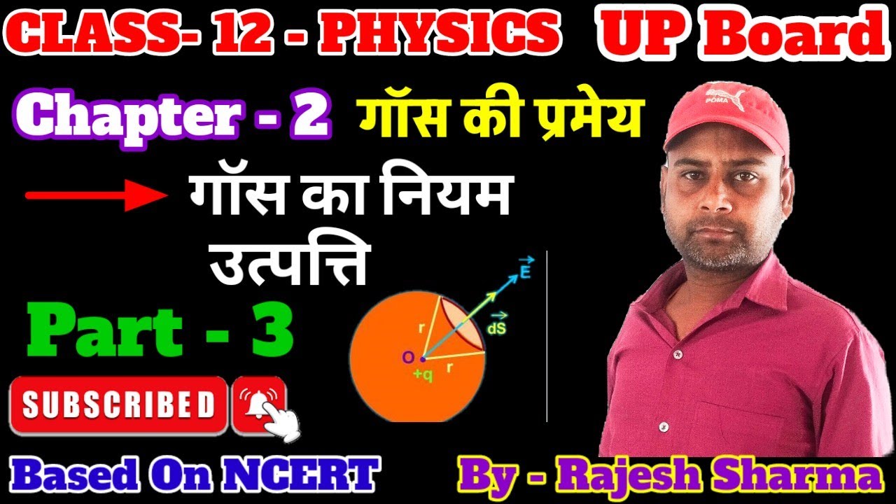 Class 12 physics गाॅस का नियम उत्पत्ति। Gouss' Theorem by Rajesh sir🔥 UP board exam #jmdclasses ...