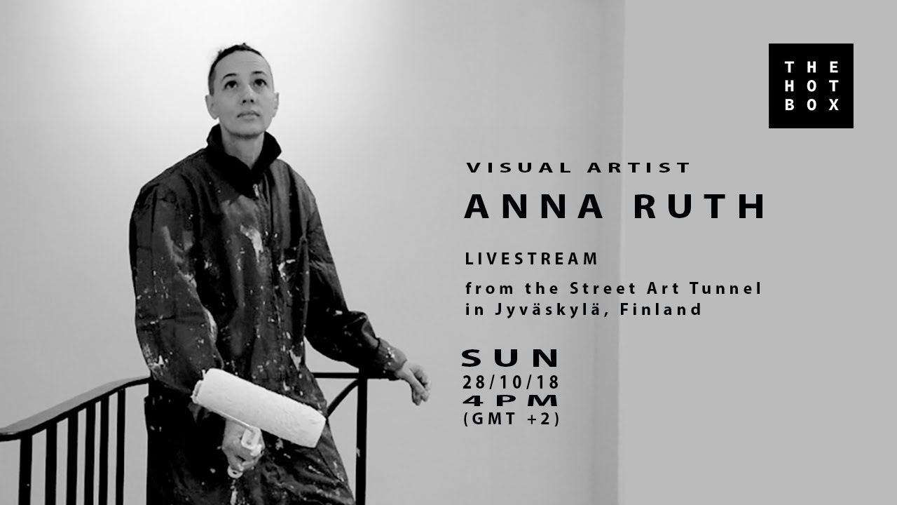 Visual artist Anna Ruth in the Street Art Tunnel of Jyväskylä, Finland ...