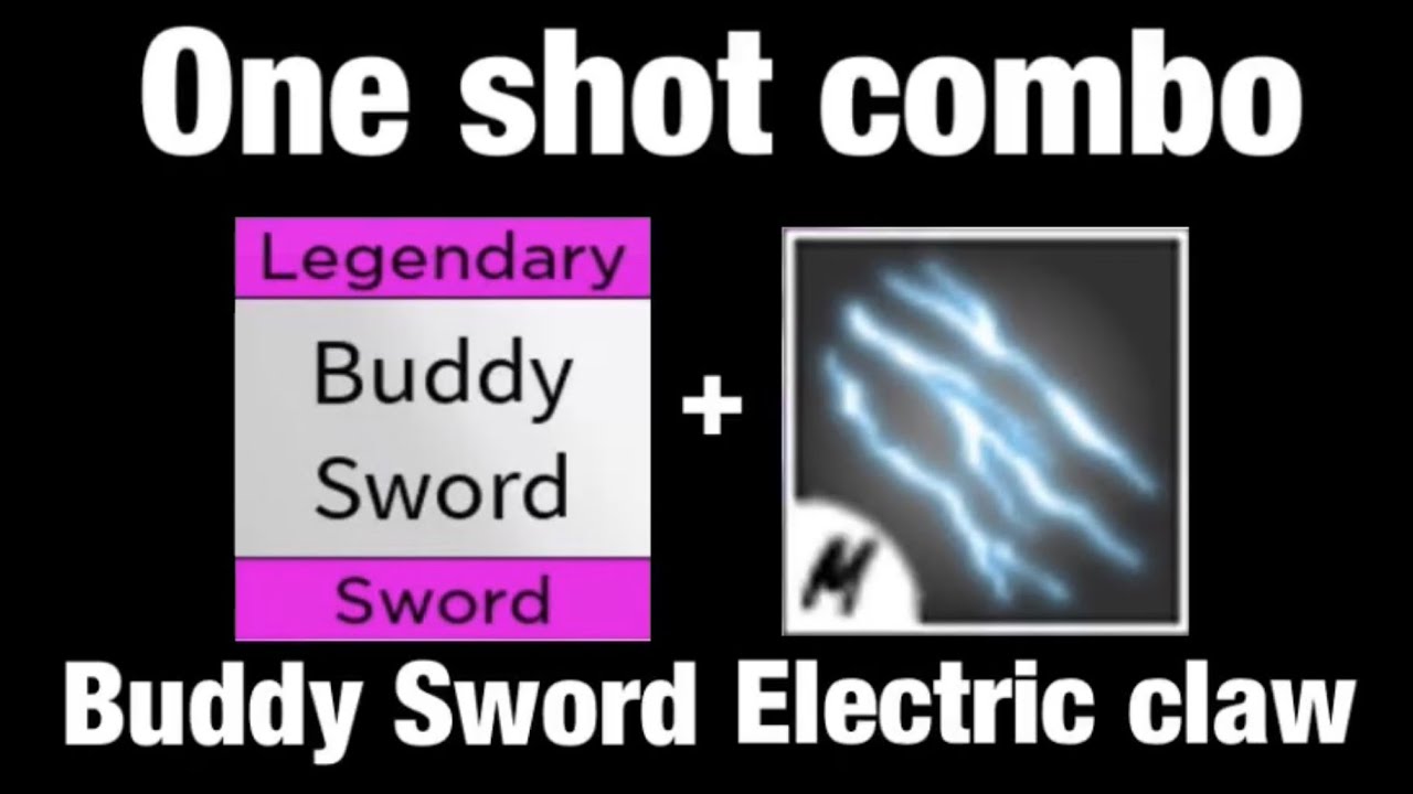 One shot combo with Buddy Sword + Electric Claw | Blox Fruit (Update17 ...