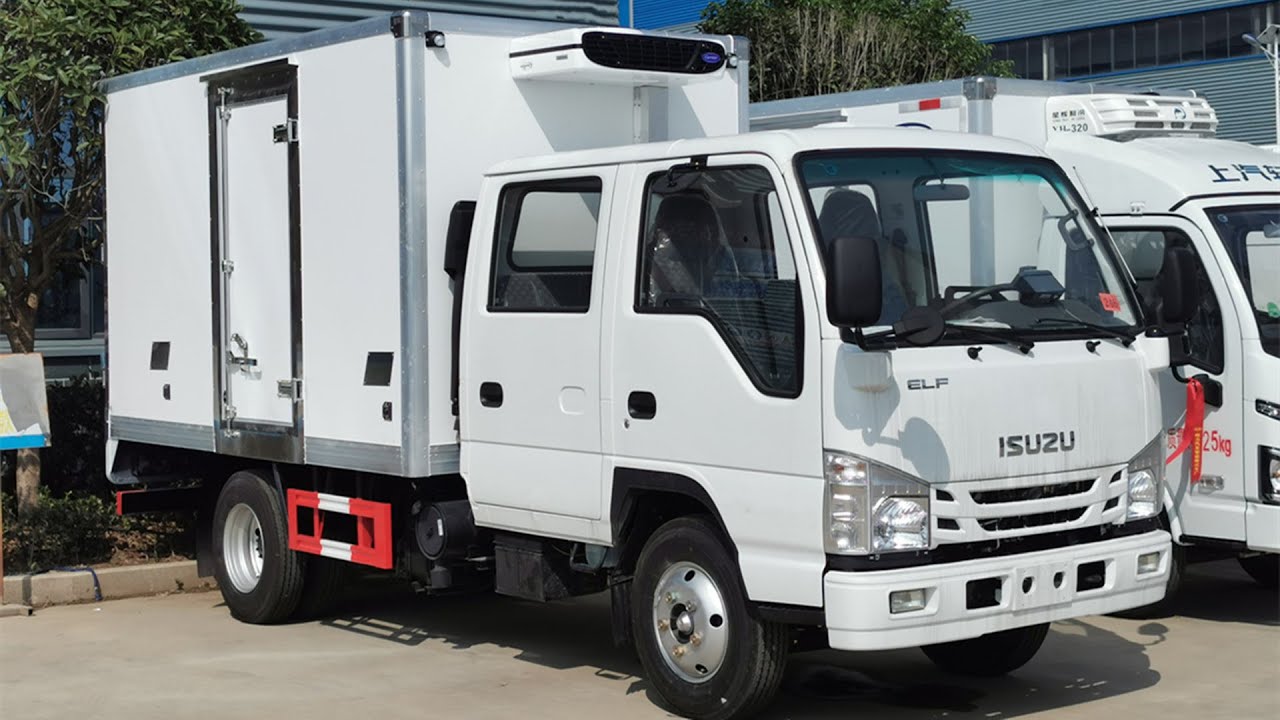 ISUZU small freezer van with THERMO KING refrigeration unit - YouTube