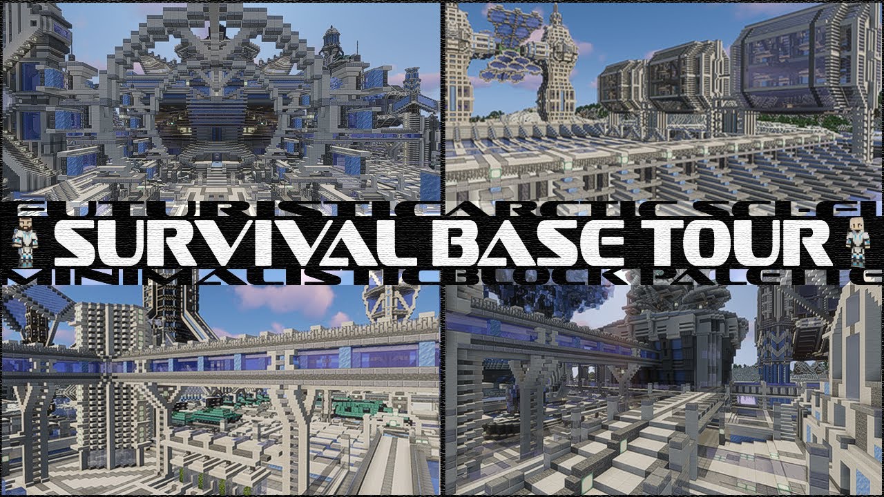 Futuristic Survival Base Tour | Builds, Farms & Vehicles - YouTube