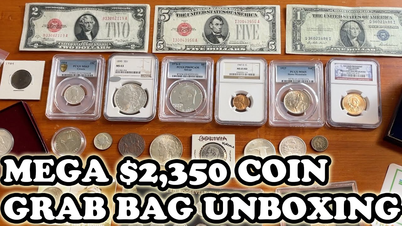 Mega Coin Grab Bag (Multiple $500+) Unboxing & Reverse Review - Coin ...