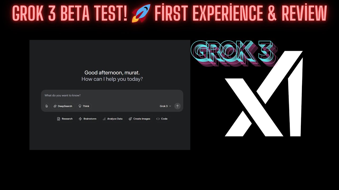 Grok 3 Beta Test Ediyoruz! 🚀 İlk Deneyim ve İnceleme - YouTube