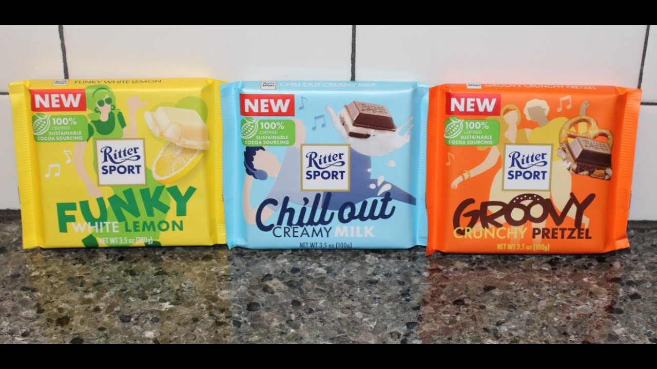 Ritter Sport: Funky White Lemon, Chill Out Creamy Milk & Groovy Crunchy ...