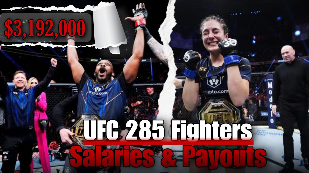UFC 285 Fighters Salaries / Payouts & All Bonus Winners - YouTube