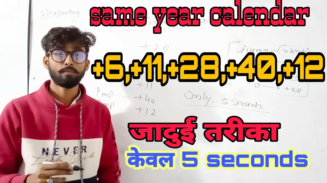 Same year repeating calendar full concept वर्षों का एक समान कैलेंडर ...