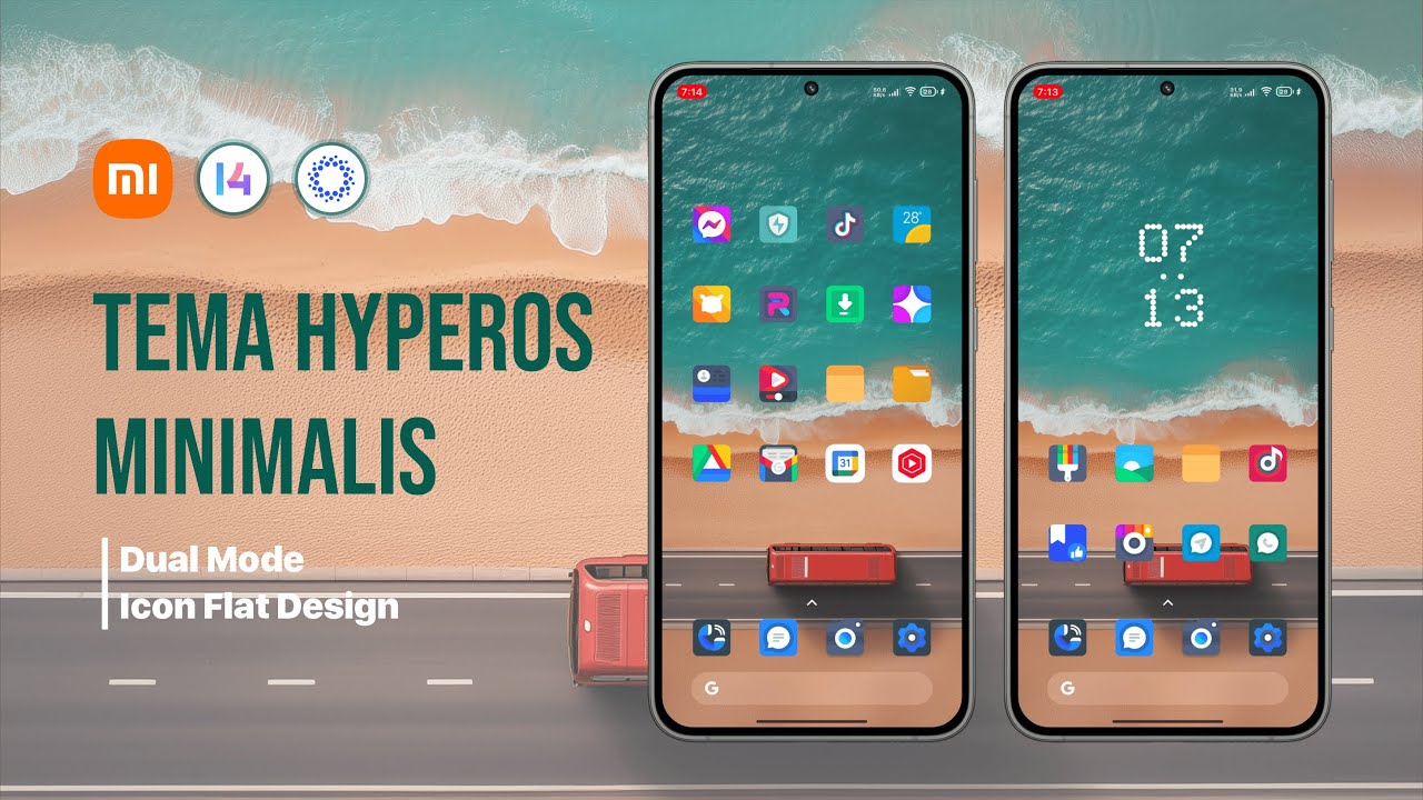 Tema HyperOS Terbaru || Tampilan Minimalis, Icon Flat Design, Support ...