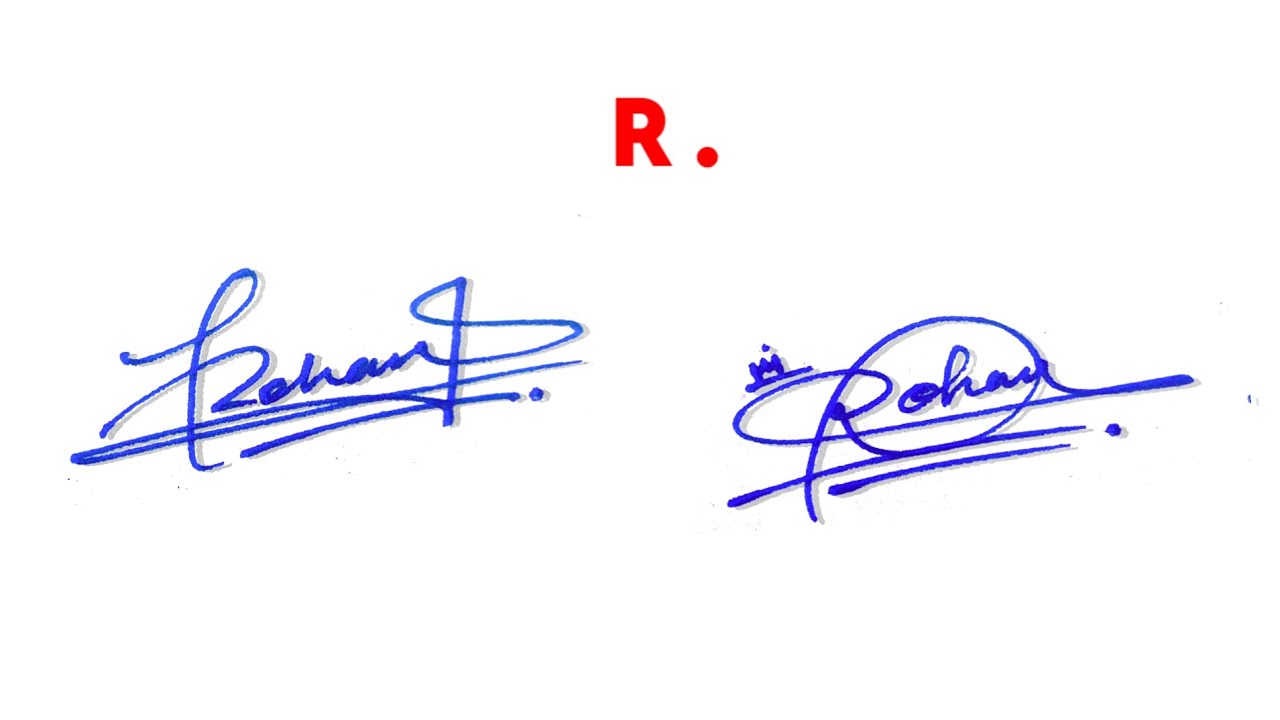 Rohan name signature style | Letter R signature style | R signature | R ...
