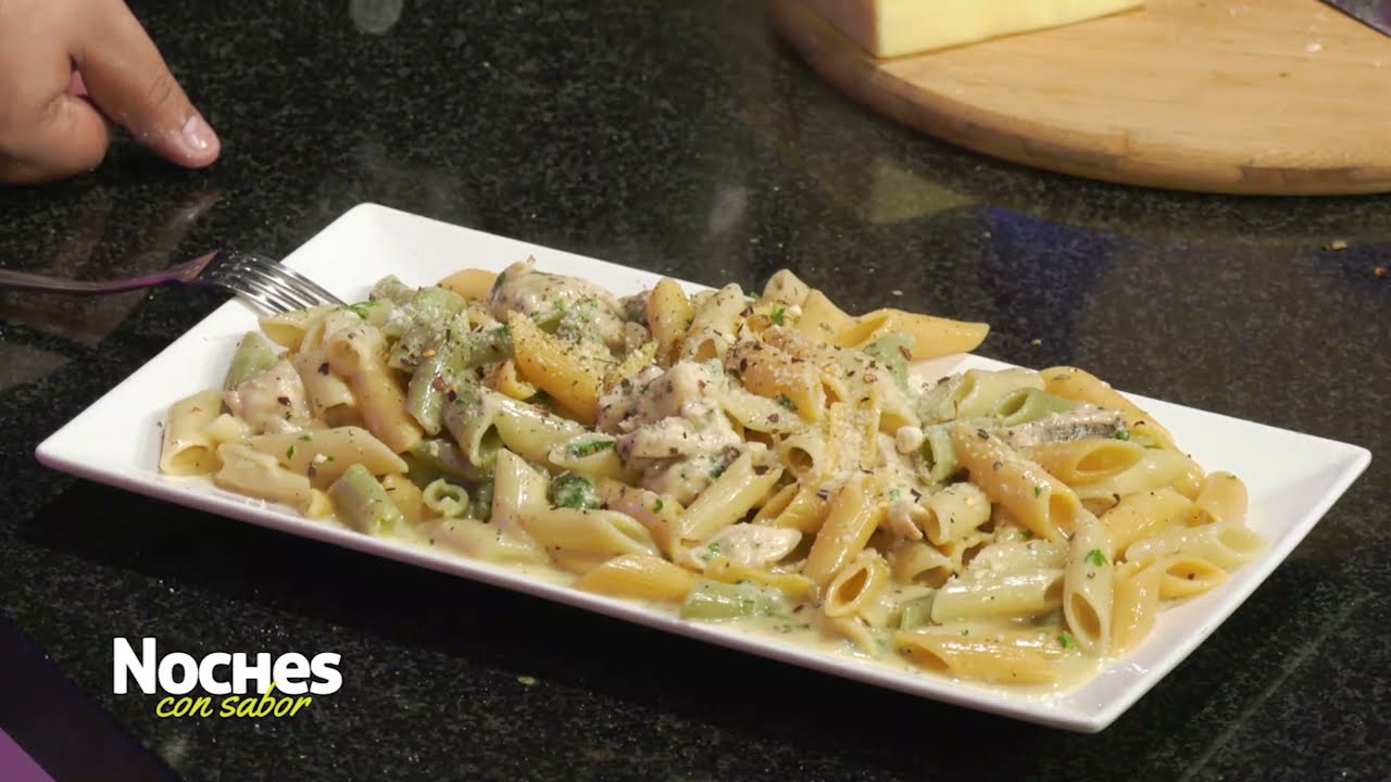 Pasta con pollo - Receta italiana || NOCHES CON SABOR - YouTube