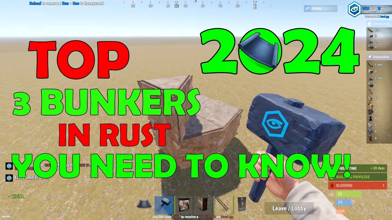 3 BEST BUNKERS IN RUST 2024 #rust #bunker #base #tips - YouTube