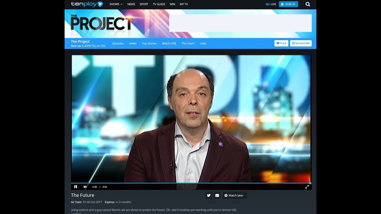 Living to 120 and working to 90 - Channel 10's The Project - YouTube