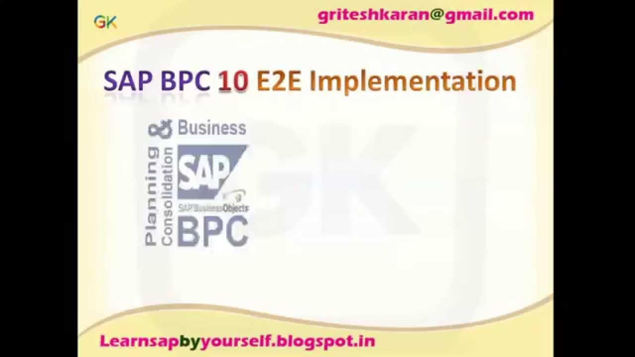 SAP BPC 10 Implementation Project - YouTube