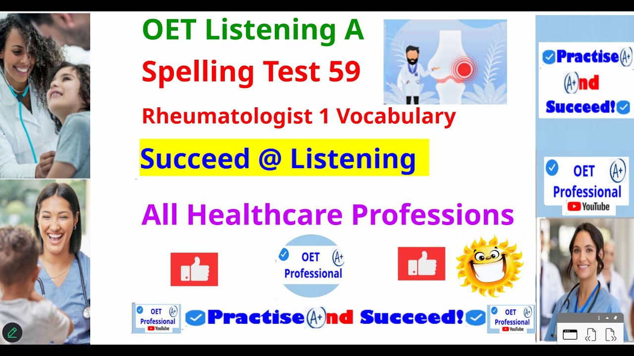 OET Spelling Test 59 Rheumatologist 1 - YouTube