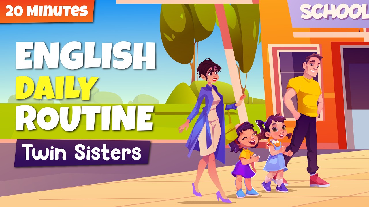 20-Minute English Daily Routine for Beginners | Twin Sisters | Practice ...