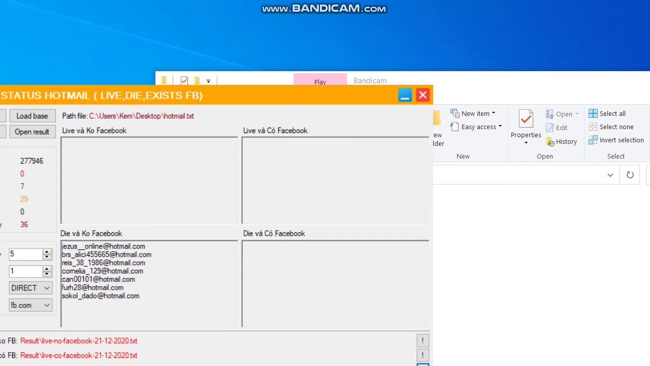 Check hotmail live,die, registed facebook - YouTube