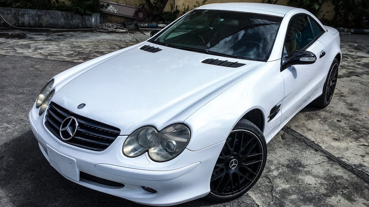 Full exhaust system on a 2002 Mercedes Benz SL500 - YouTube