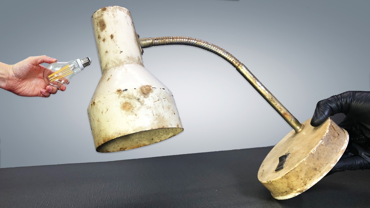 Antique Rusty Midcentury 'Old Table Lamp' Restoration - YouTube