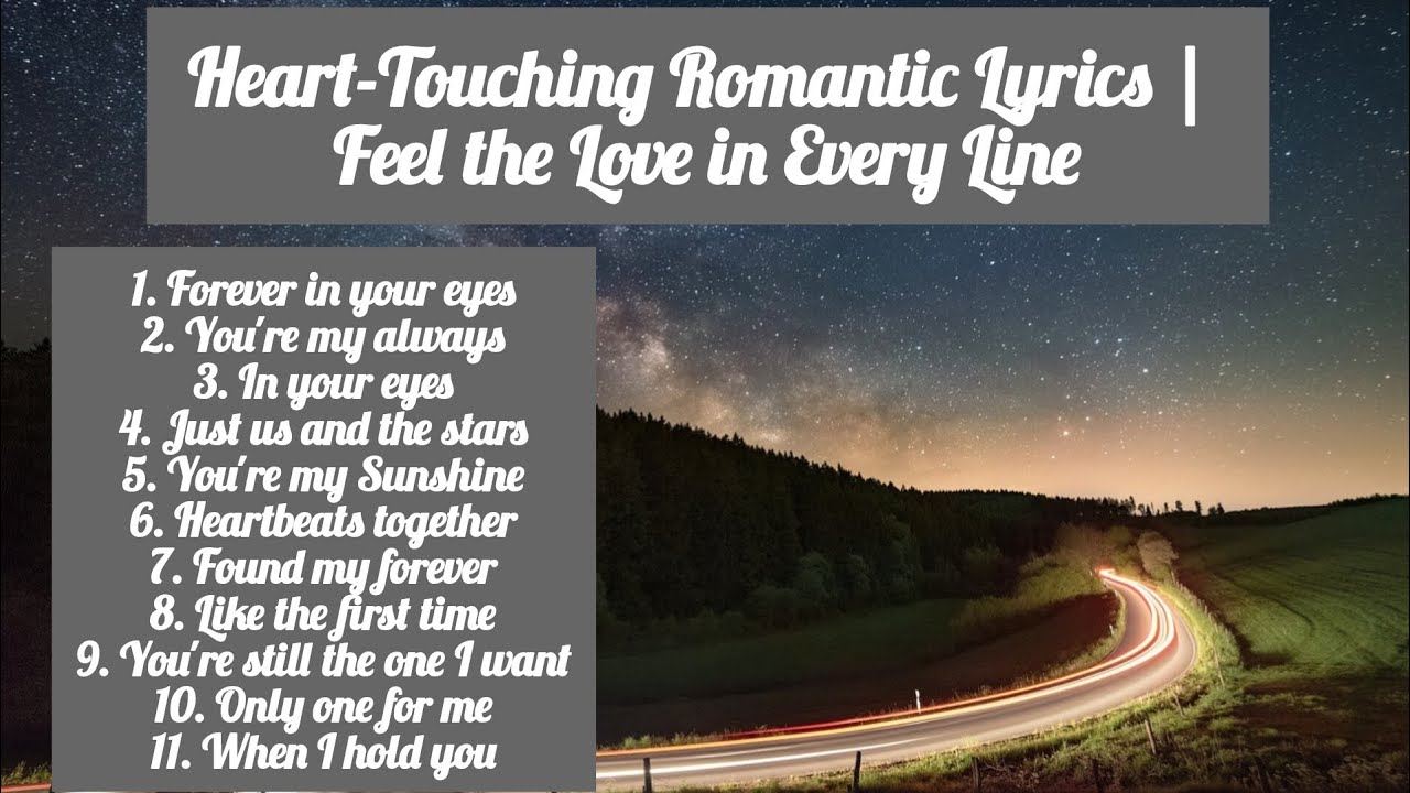 Heart -Touching Romantic Lyrics/ Feel the Love in Every Line - YouTube