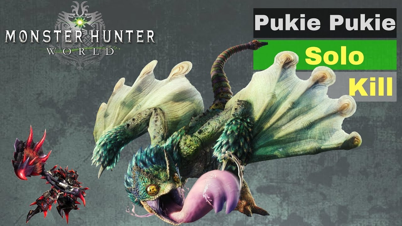 Monster Hunter World - Pukie Pukie Easy Kill - YouTube
