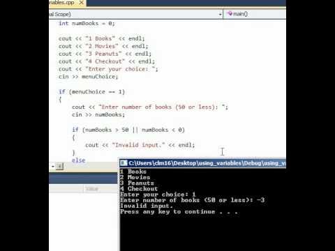 C++ nested if statements demo - YouTube