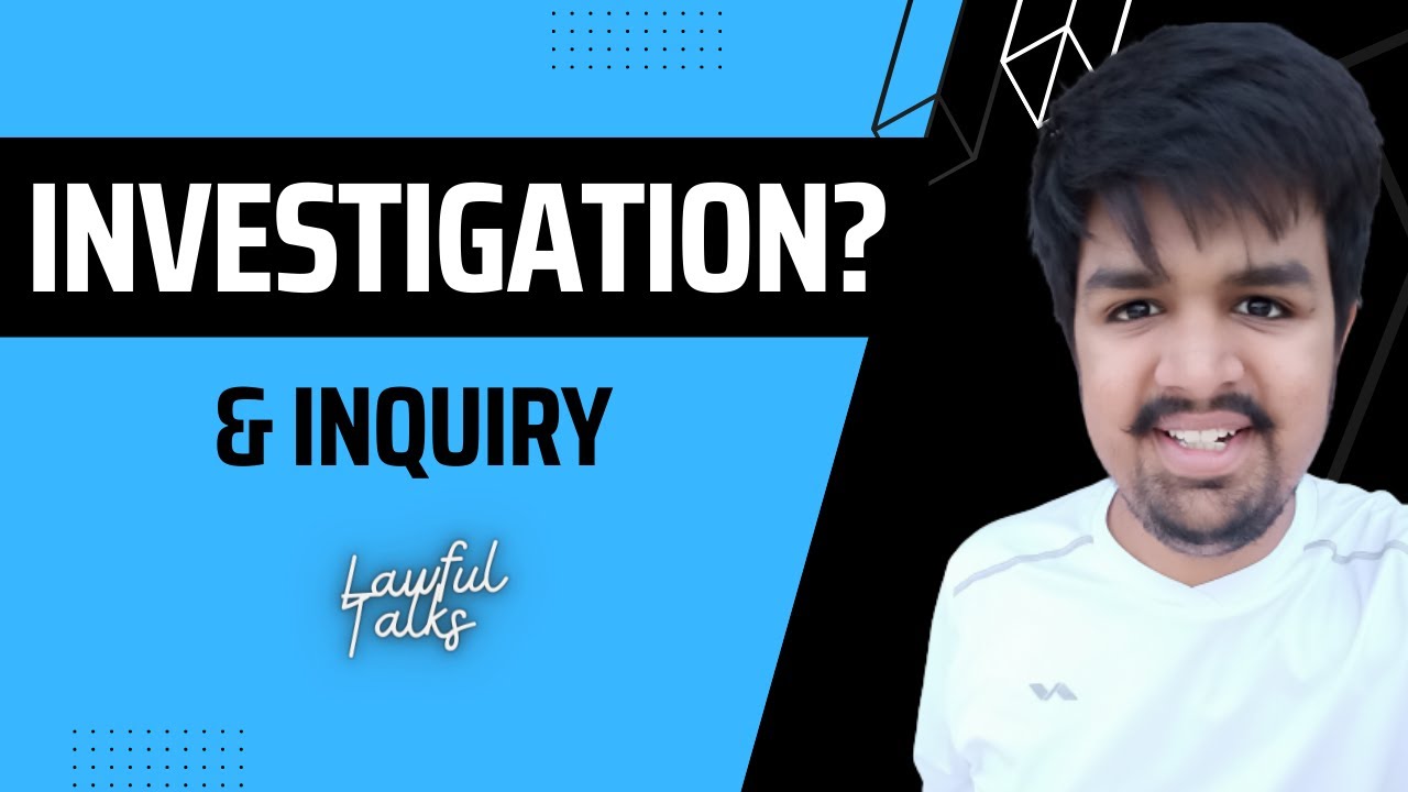 Difference between Inquiry and Investigation | CrPC - YouTube