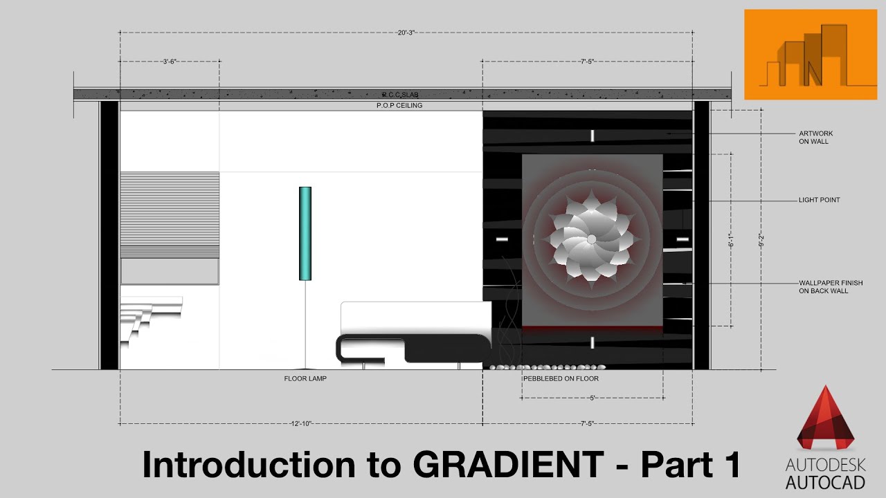 AutoCAD Gradient - Part 1 | Amit Singh Designs - YouTube