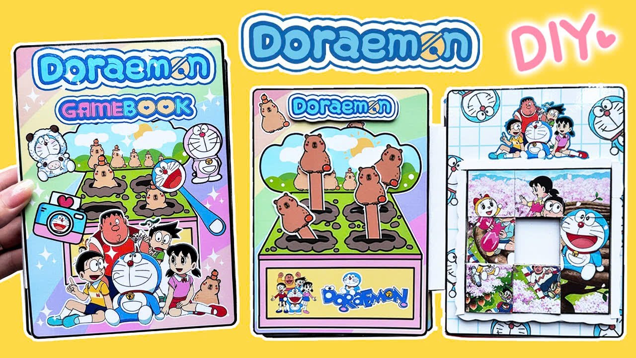 [ Paper DIY ] Sách trò chơi của Doraemon | Making Doraemon Game Book ...