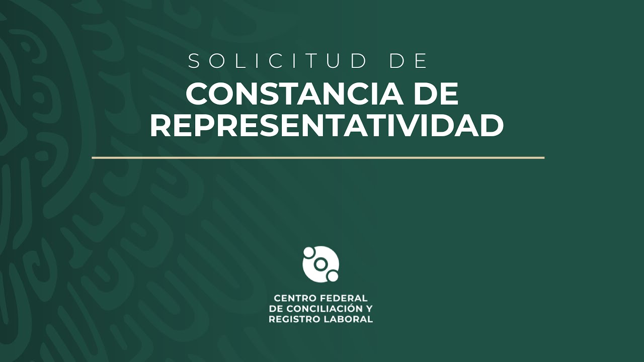 Solicitud de constancia de representatividad - YouTube