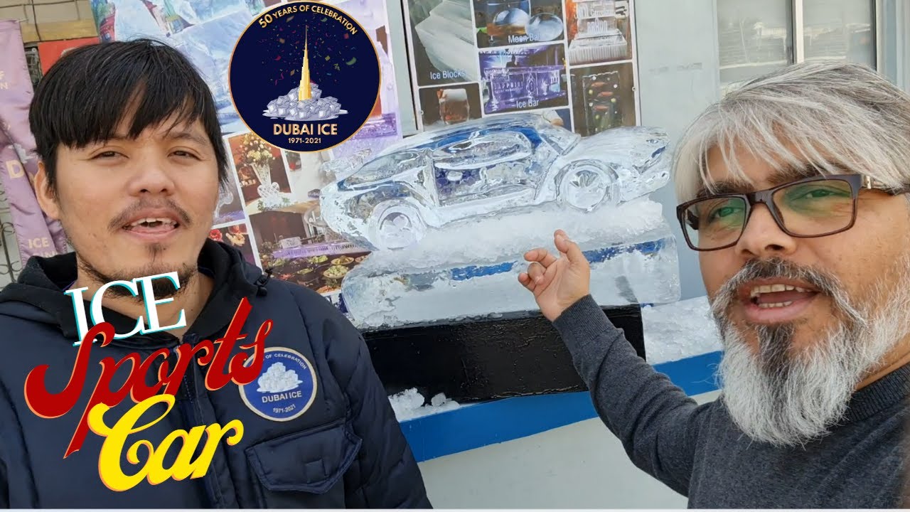 Making Ice Sports Car amazing ice carving with a chainsaw - YouTube