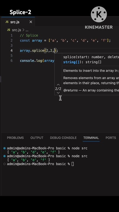 Splice In Javascript Coding Javascript Arraymanipulation Programming Interviewquestions