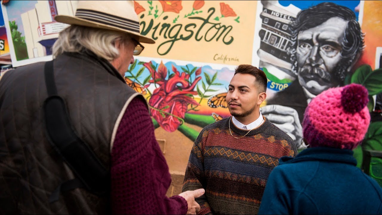 Livingston celebrates mural created by local artist - YouTube