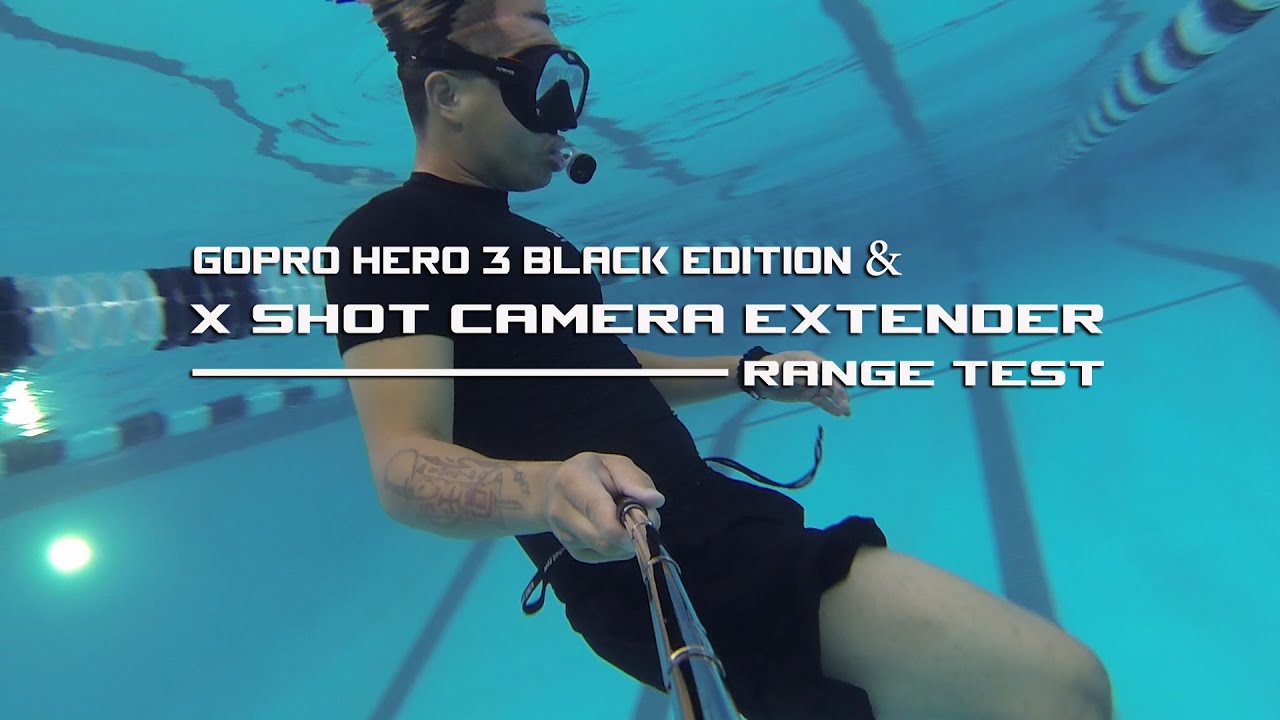 GoPro Hero 3 Black Edition & X-SHOT Extender test in pool (1080P) - YouTube