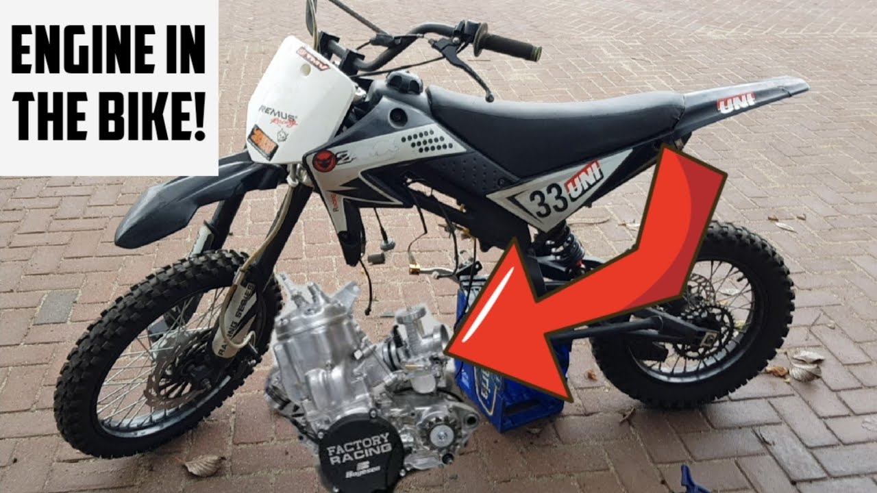 pitbike engine swap - YouTube
