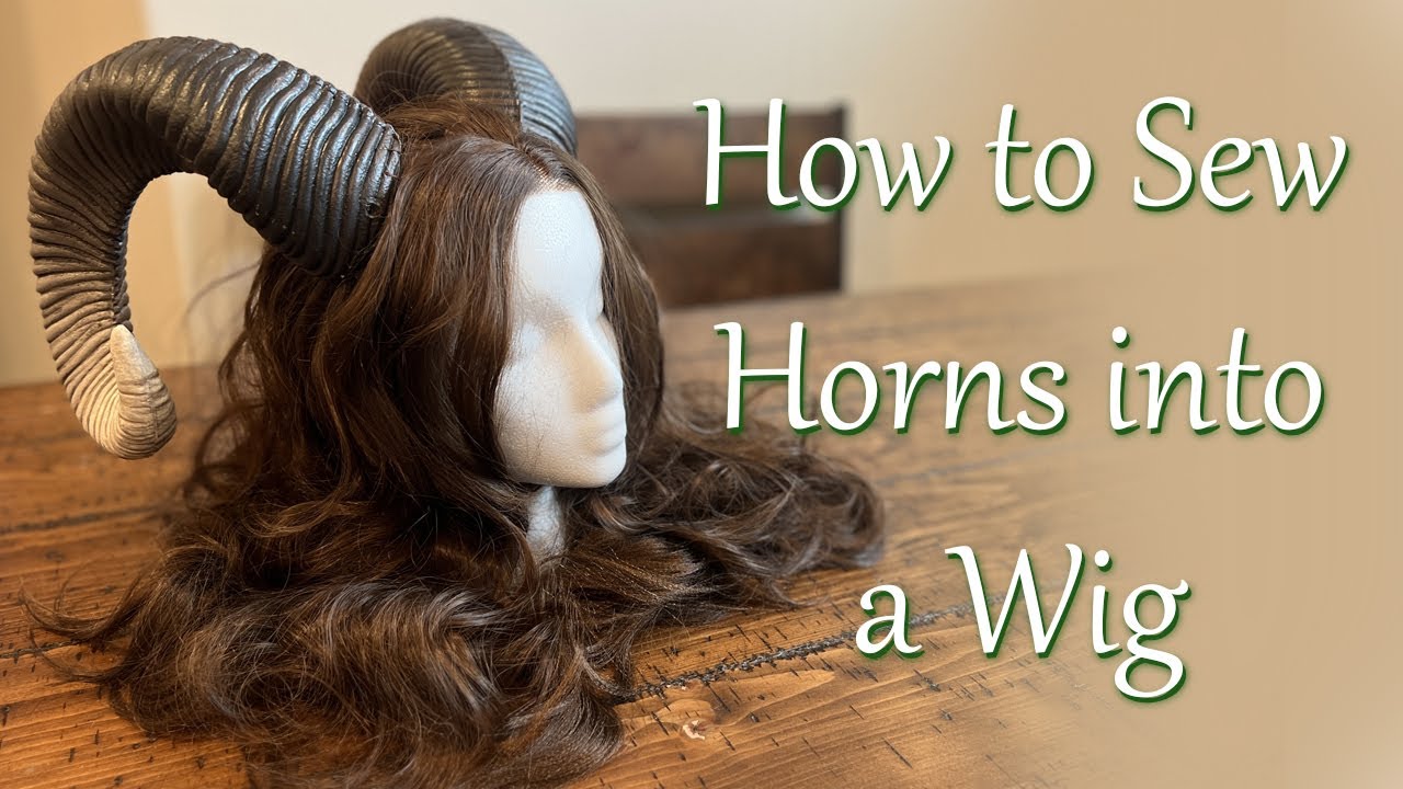How to Sew Faun Horns into a Wig - YouTube