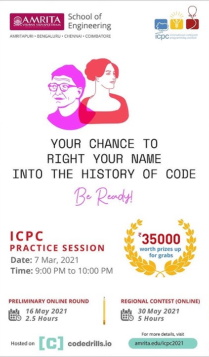 ICPC Practice Session -2021: Your Chance To Write Your Name Into The History of Code - YouTube