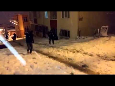 Samsun kadıköyde kar keyfi