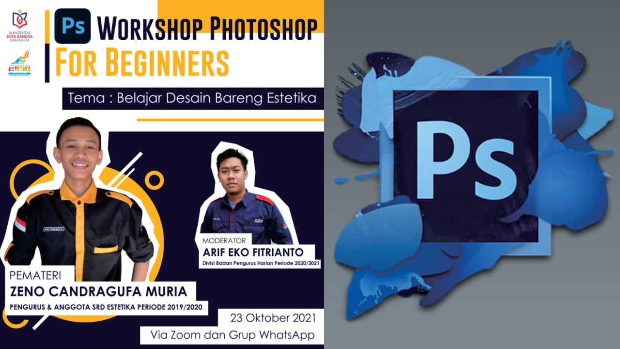 Workshop Photoshop For Beginner Desain Bareng Estetika - YouTube