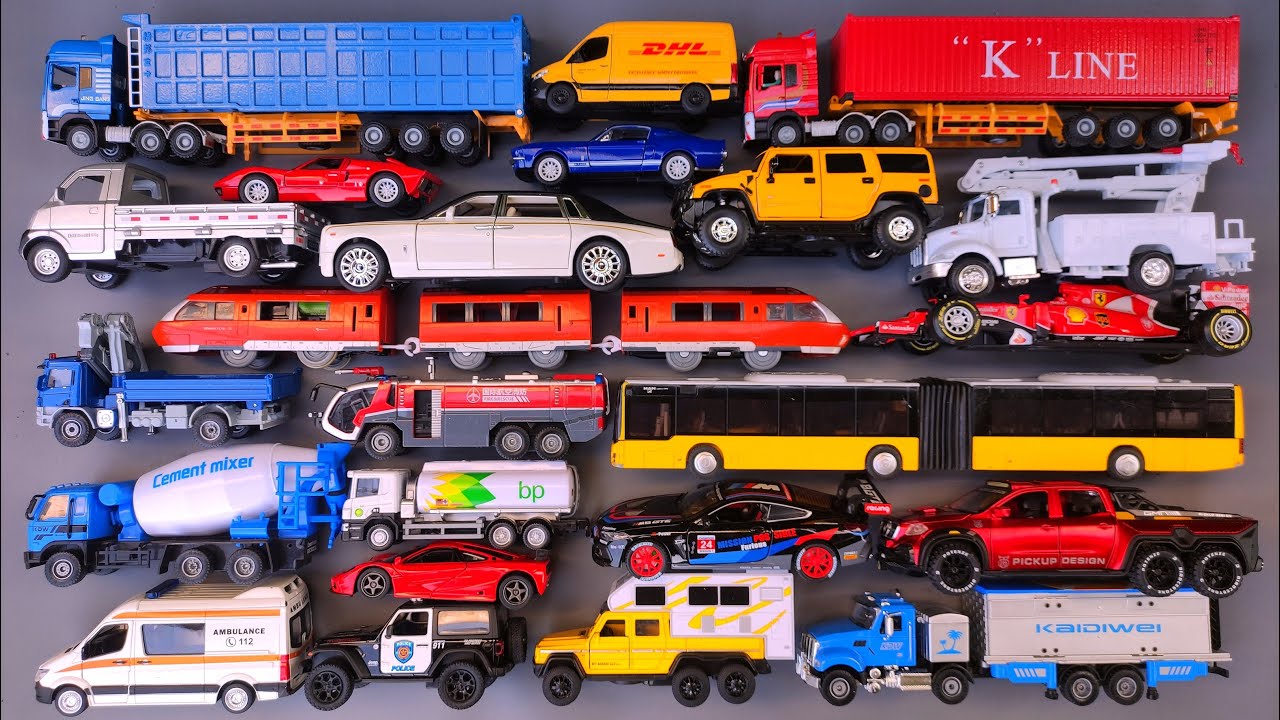 Box full of Cars| Hummer H2, Mini Cooper, Ford Mustang, Dodge Charger ...