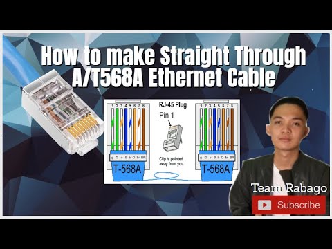 How to make DIY Straight Through A/T568A Ethernet Cable/ DIY (Part 1 ...