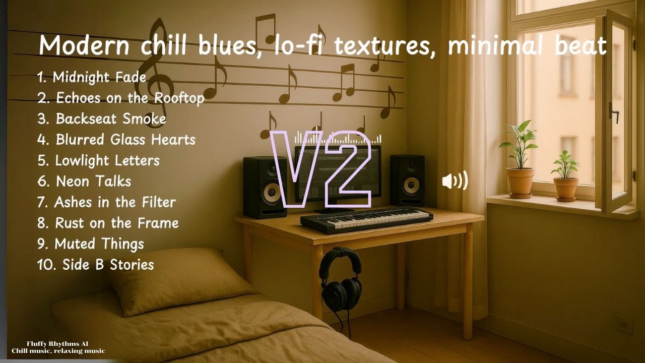 Version 2 | Modern chill blues, lo-fi textures, minimal beat : Fluffy ...