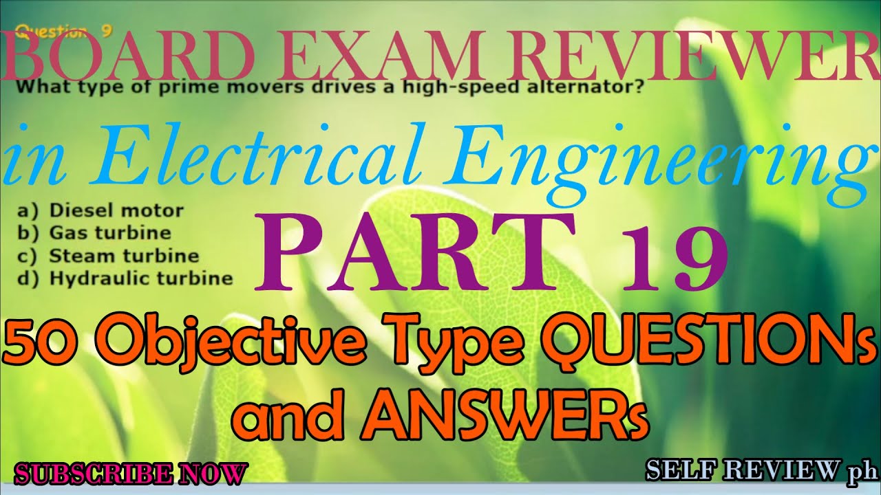 REE || Board Exam Reviewer in Electrical Engineering(50 Objective Type ...