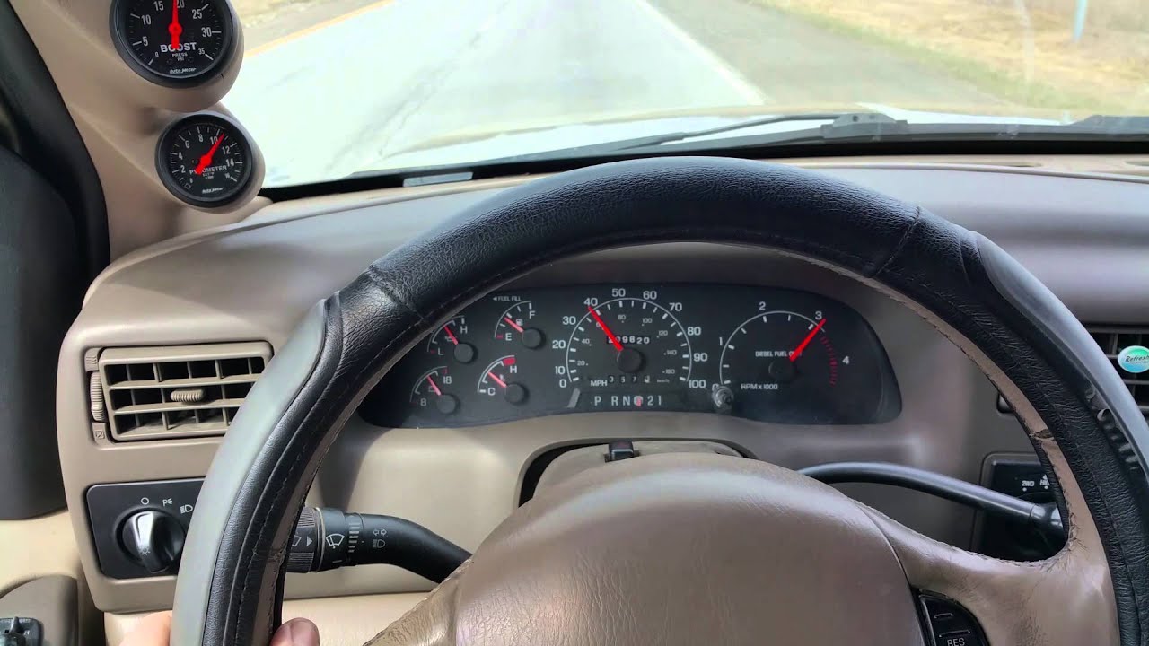 2001 F-250 7.3 Power Stroke TS 6 Position Chip 140hp 20-80mph - YouTube