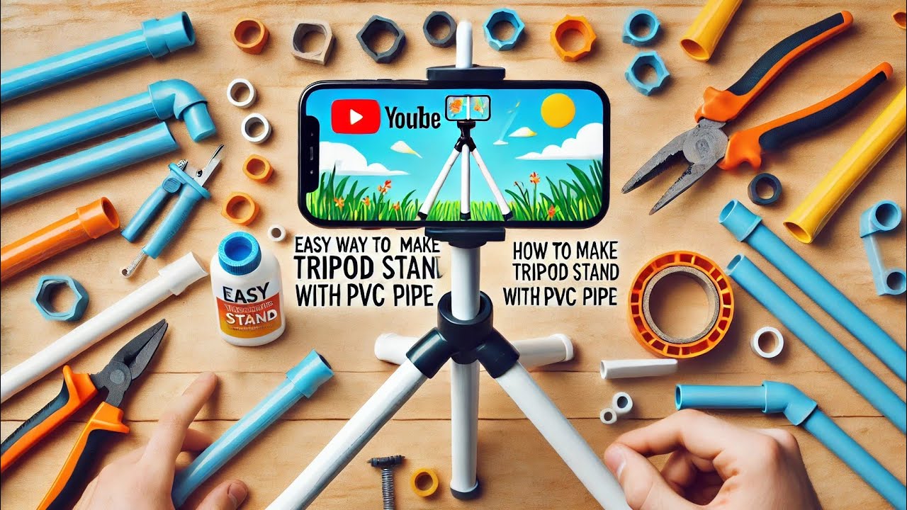 Easy way to make DIY tripod stand how to make tripod stand with pvc ...
