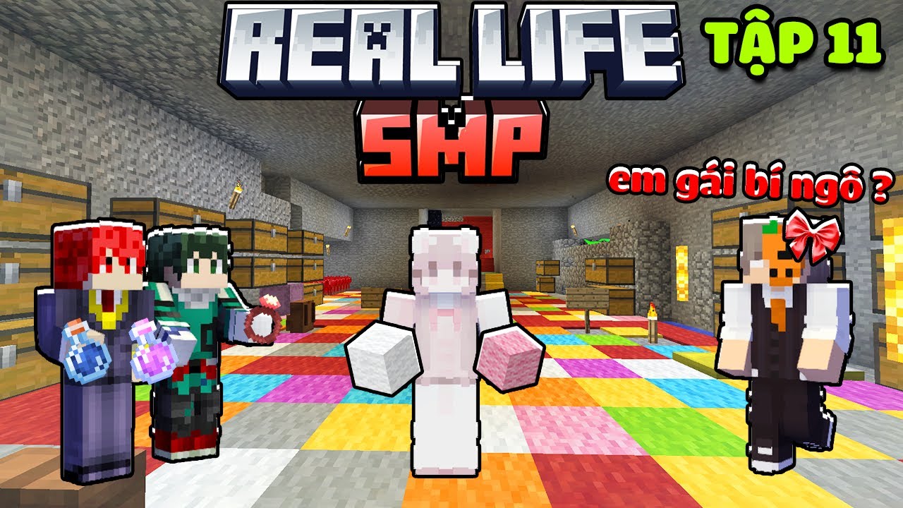 MINECRAFT REAL LIFE SMP TẬP 11: TRANG TRÍ NHÀ VỚI LEN 7 MÀU | GẶP GỠ EM ...