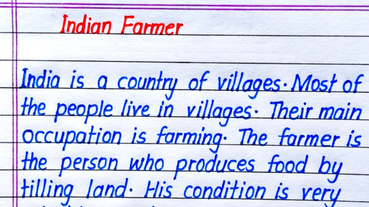 Indian Farmer Essay in English || Essay Writing on Indian Farmer in ...