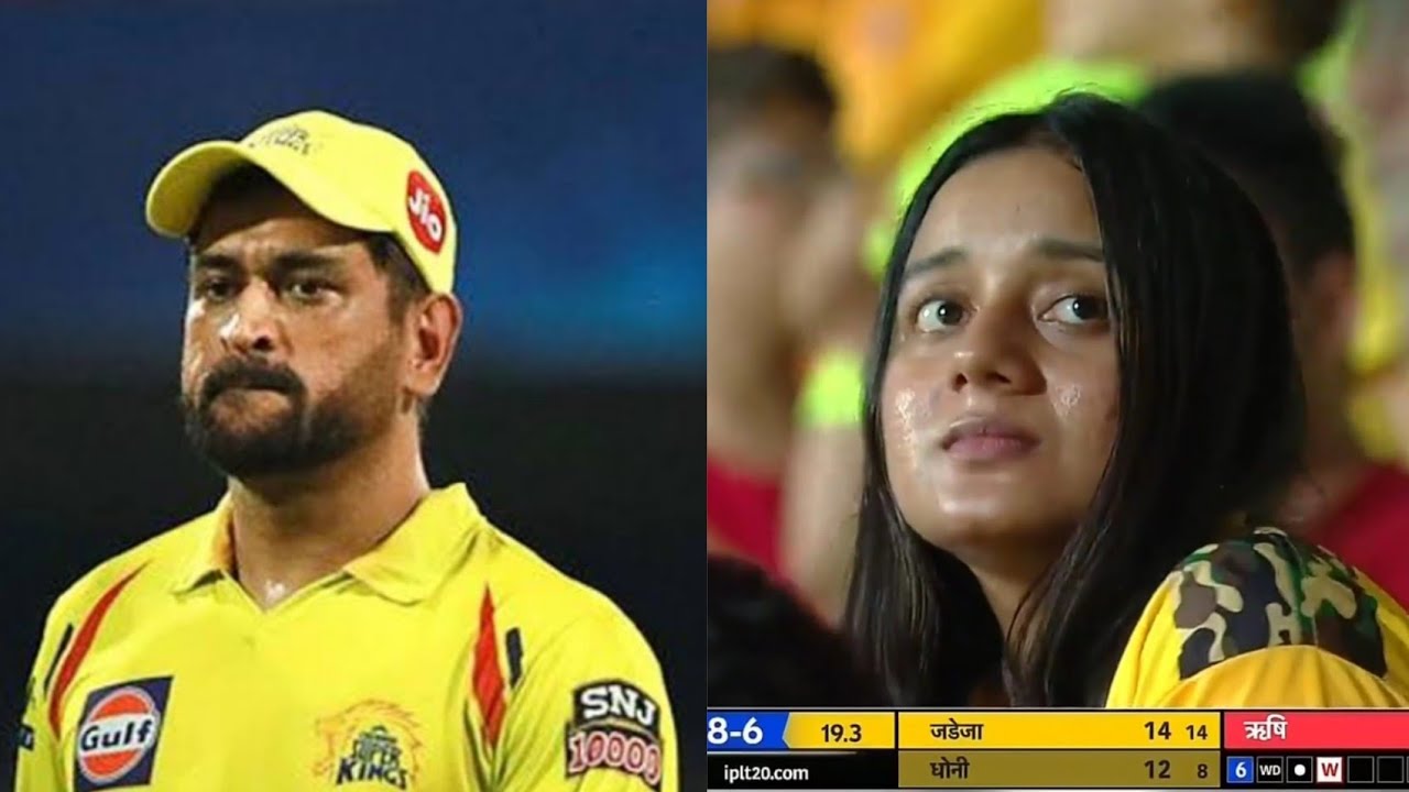 Csk fan's crying after Ms dhoni out Csk vs pbks ipl match - YouTube
