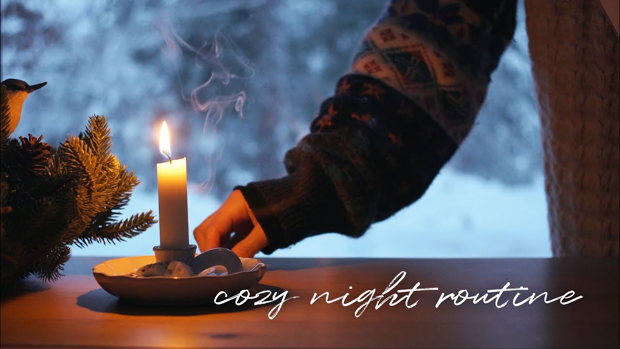 My Cozy Night Routine - baking vegan waffles, drawing, silent aesthetic ...