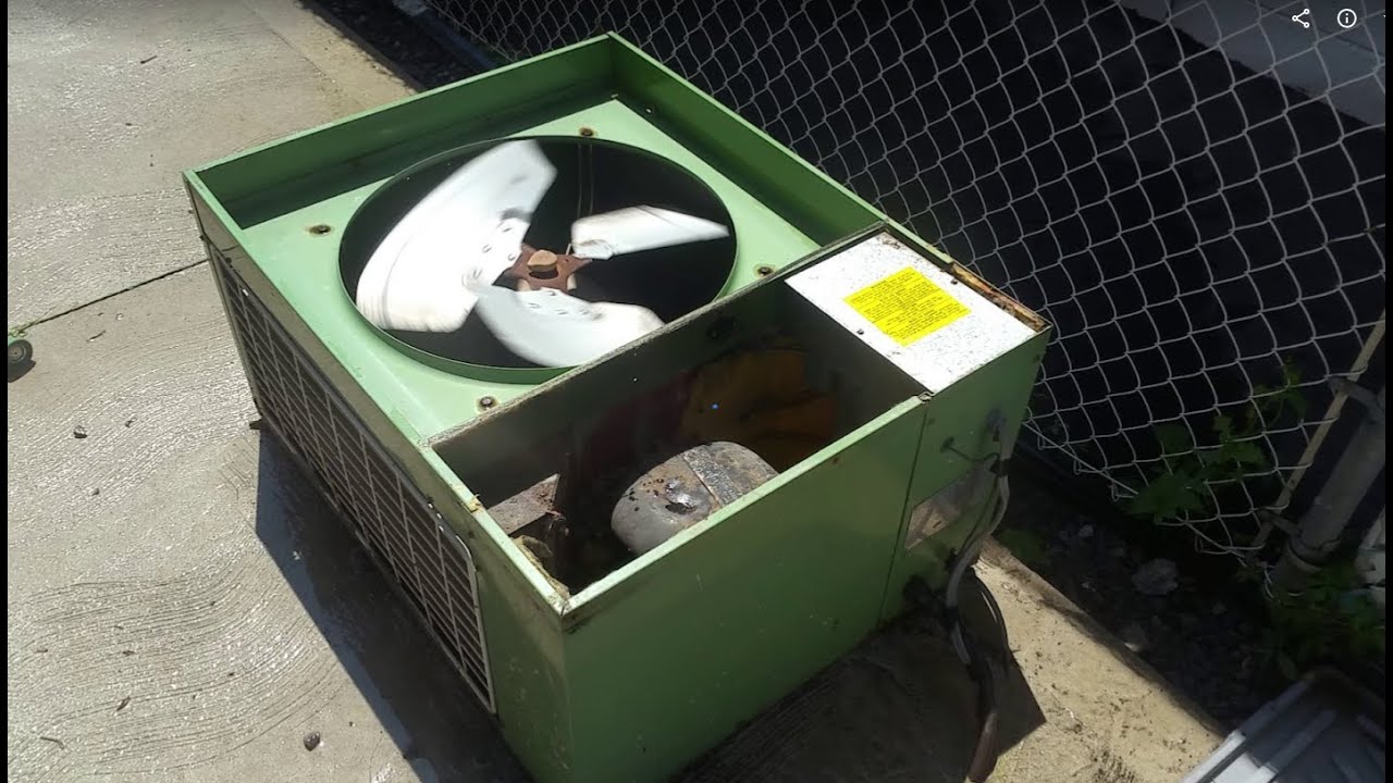 Vintage Keeprite condensing unit running open - YouTube