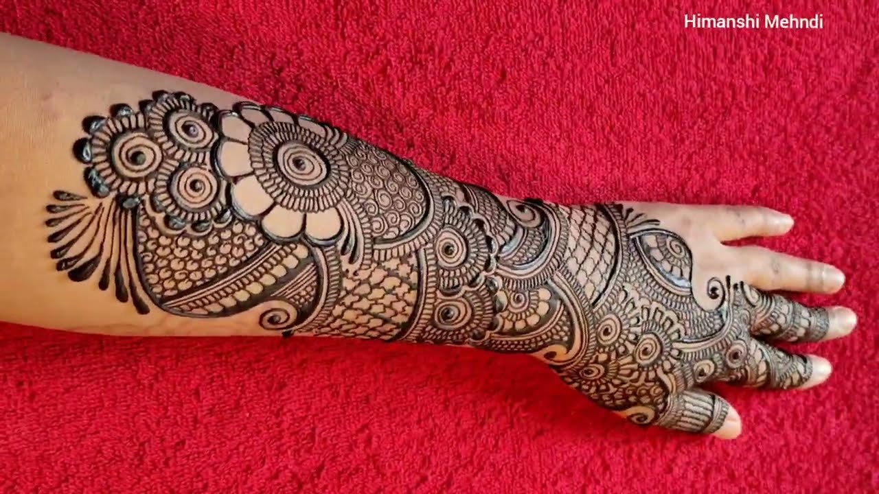Mehndi design for back side||mehndi designs simple||mehandi ka design ...
